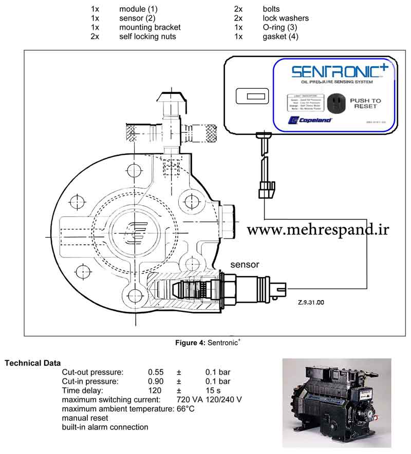 کنترل فشار روغن کمپرسورهای نیمه بسته - تامین کننده تجهیزات برودتی ...